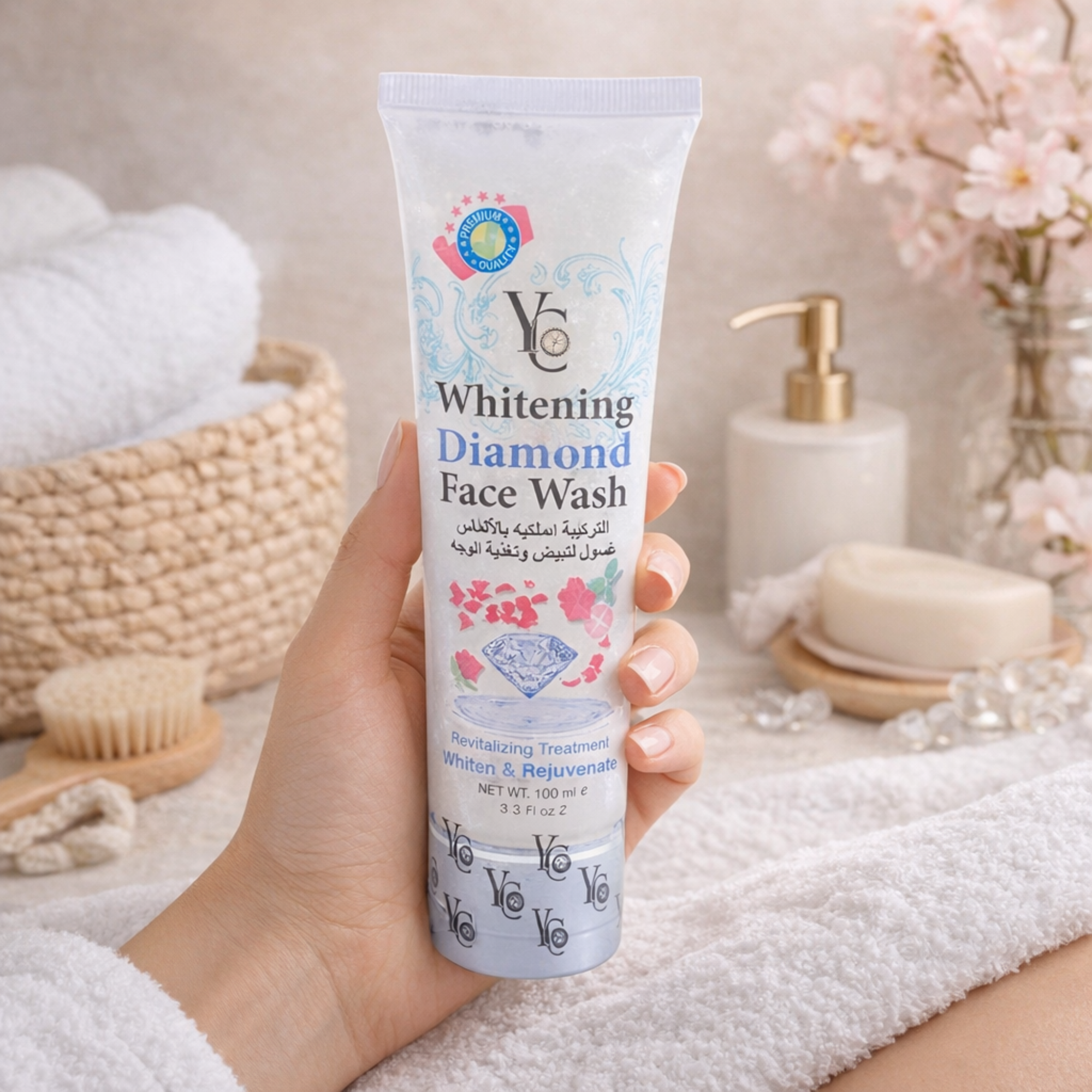 YC Whitening Diamond Face Wash 100ml | Daily Facial Cleanser with ...