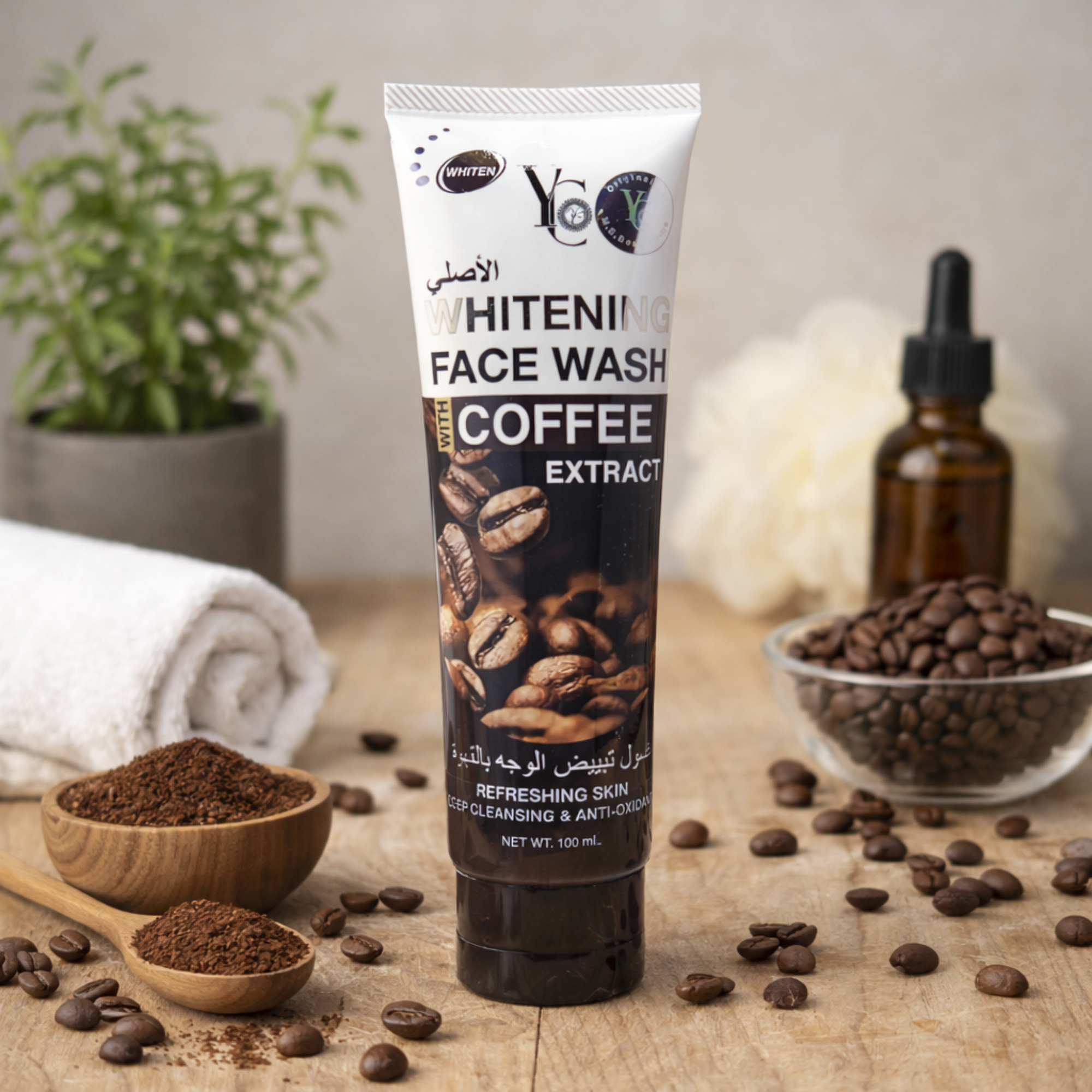 YC Whitening Face Wash with Coffee Extract | Refreshing Cleanser for ...