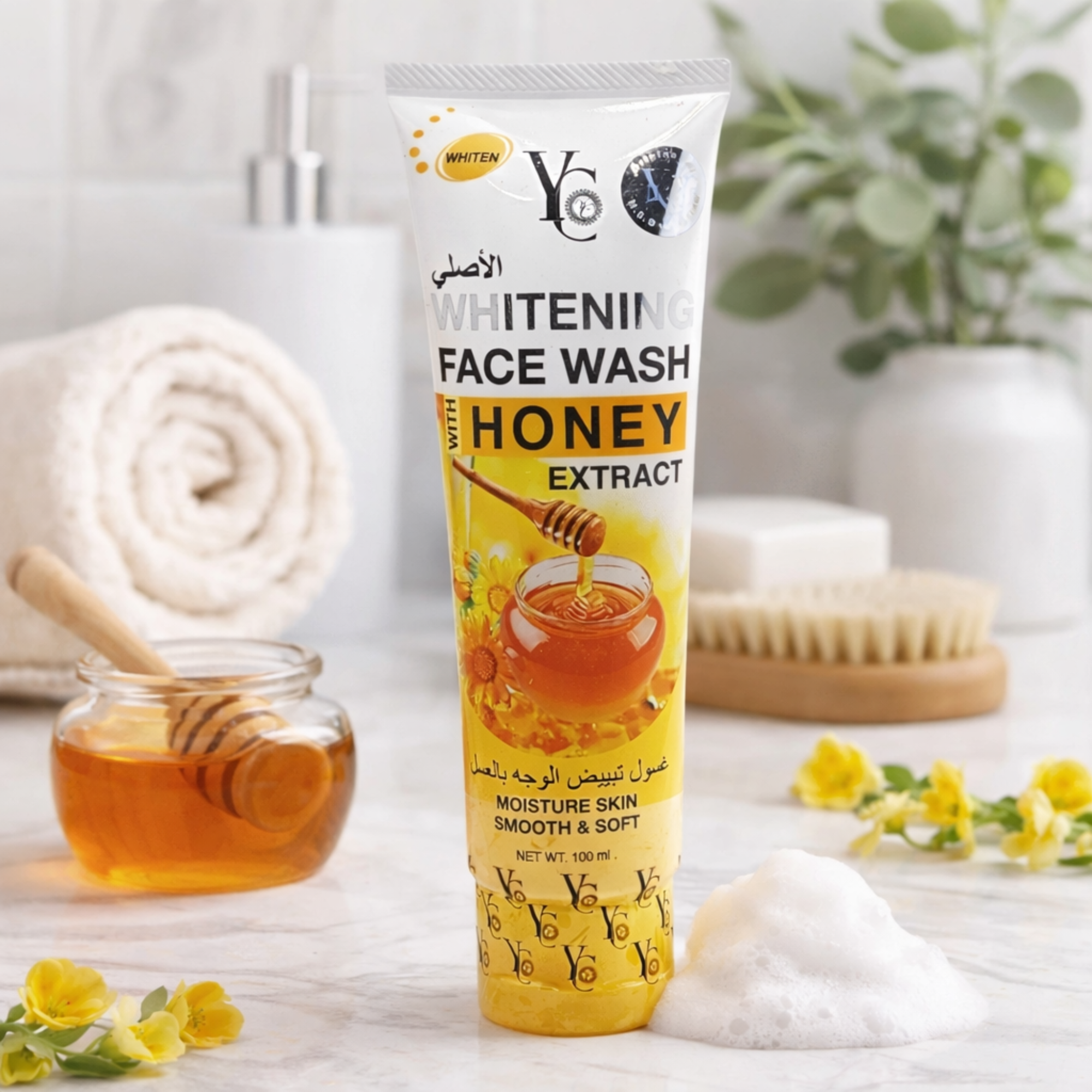 YC Whitening Face Wash with Honey Extract, Moisturizing Cleanser for ...