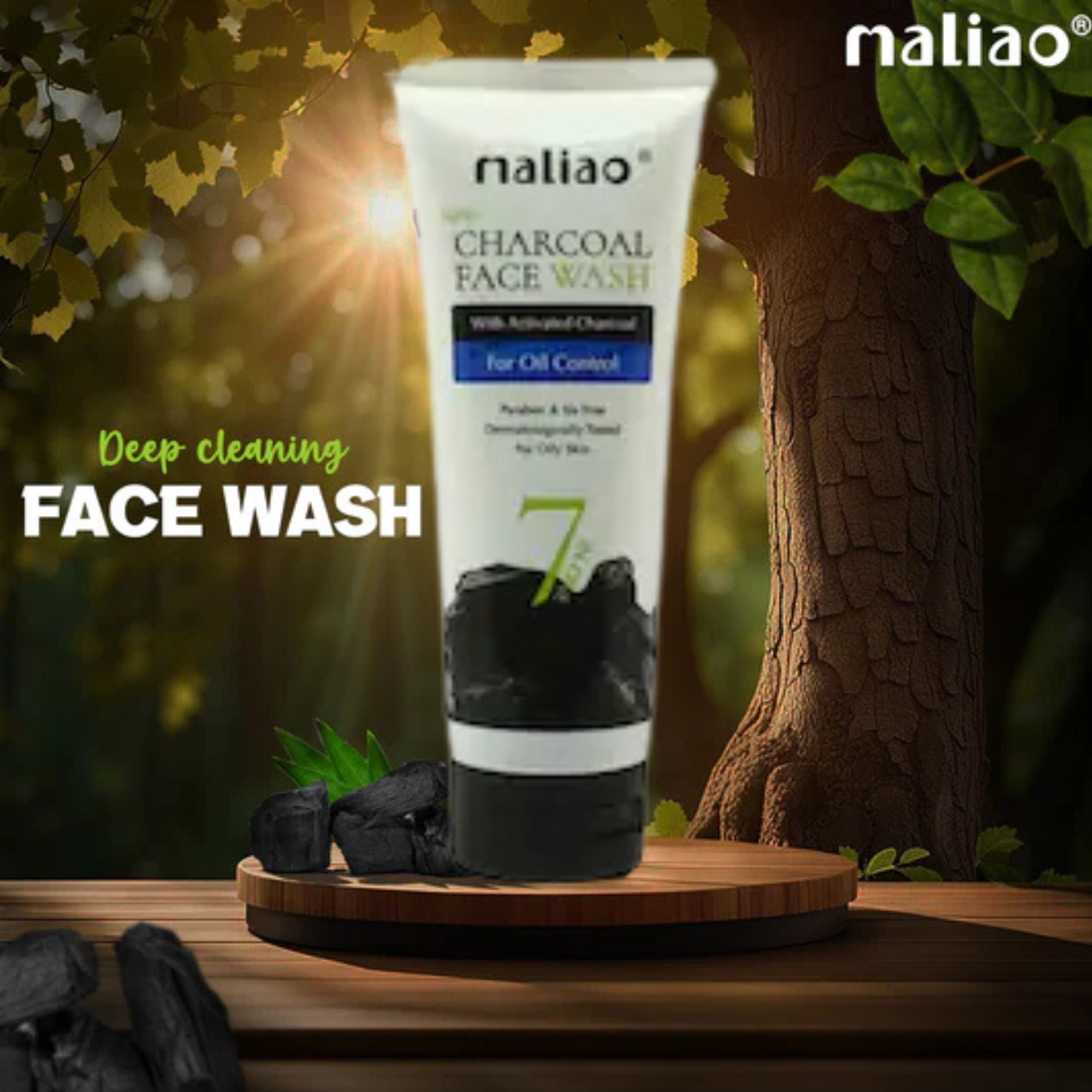 Maliao New Charcoal Face Wash with Activated Charcoal for Oil Control ...